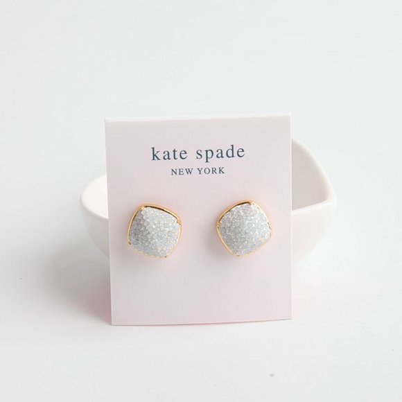 kate spade | Jewelry | Brand New Kate Spade Clay Pave Square Studs ...